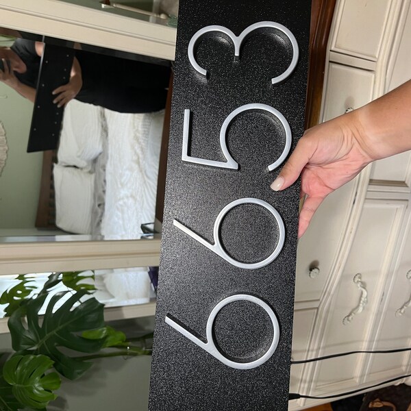 Vertical House Number Sign | Modern House Numbers | Horizontal House ...