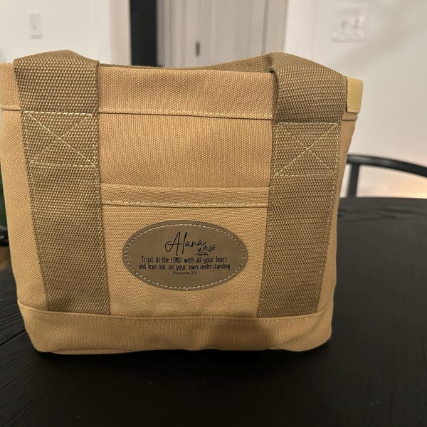 Bible Bag,canvas Satchel Tote, Multi Pocket,personalized,religious Gift Women,bible Study ...