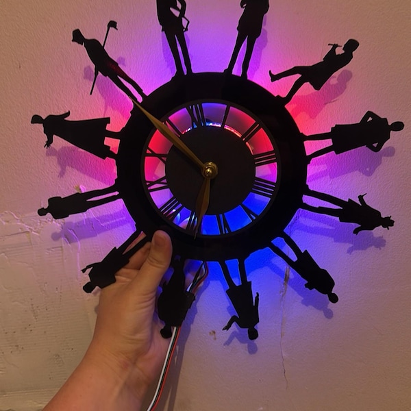 Gamer Clock With Led Light, Video Gaming Gifts, Game Room Wall Decor ...