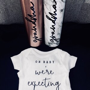 QUICK SHIP Oh Baby We're Expecting Onesie™ Pregnancy Announcement Baby ...