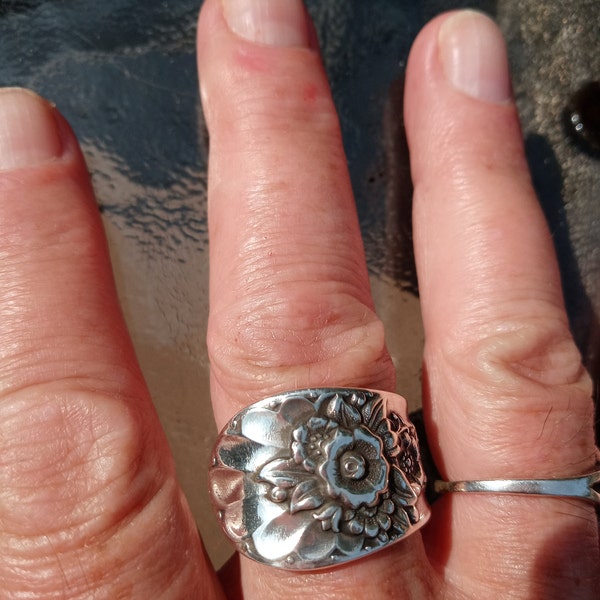 Jubilee Spoon Ring - Silver Spoon Ring - Vintage Spoon Ring - Floral Spoon Rings - Etsy