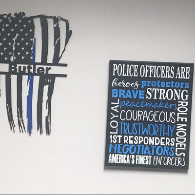Police Officer Sign, Gift for Police, Word Art, Police Station Sign ...