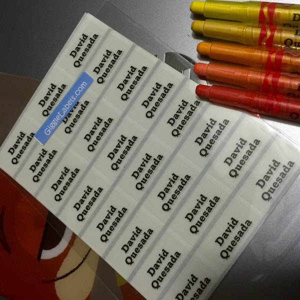 Clear Labels | Transparent Labels | School Name Labels | Name Stickers ...