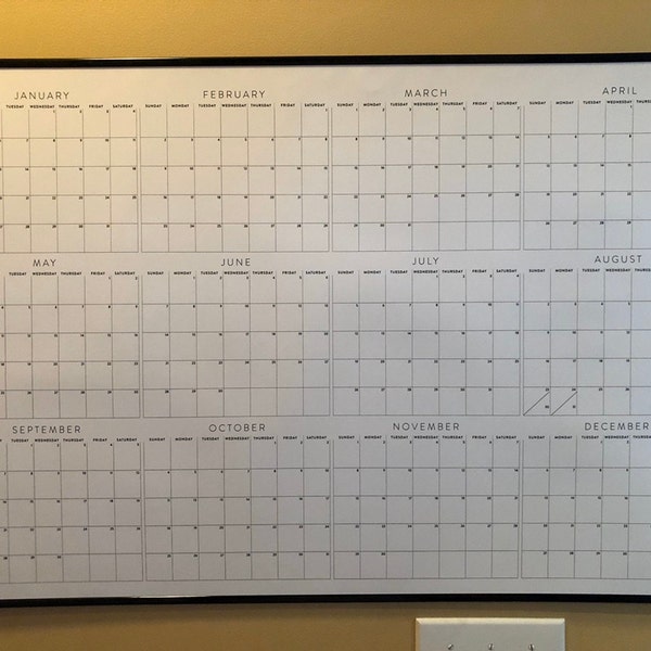 Printable 2024-2025 Academic Wall Calendar 36x24, 24x18, 11x8.5 Posters ...