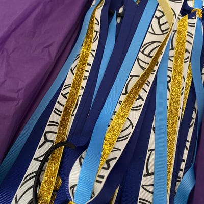 Checkered Flag Racing Ponytail Streamer you Choose Solid Bow Color ...