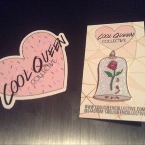 Beauty & the Beast Enchanted Rose Enamel Pin - Etsy