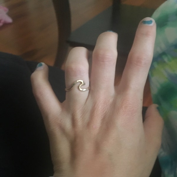 Gold Wave Ring, Handmade Hawaiian Jewelry, Surfer Girl Gift Idea, Girls ...