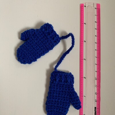 Mitten Key Chain / Handmade Mini Mitt Quarter Keeper Keychain / Mitten ...