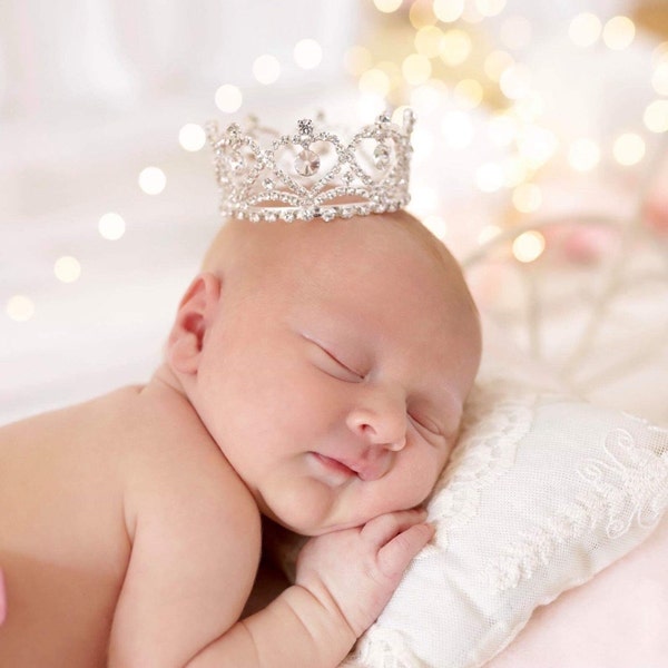 Newborn Crown Photo Prop Baby Girl Crown Tiara Baby Shower Gift ...