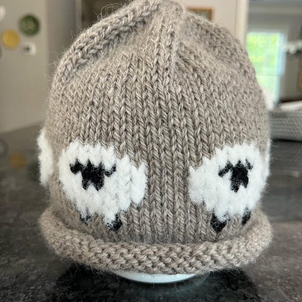 Lamb Hat Knitting Pattern: the AVERY Beanie - Newborn to Adult Sizes ...