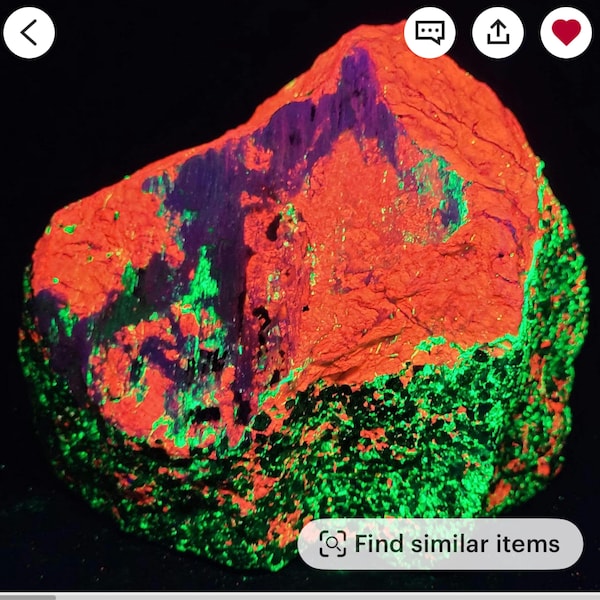 Rare Combo! UV Fluorescent Green Willemite Barite & Minor Hardystonite ...