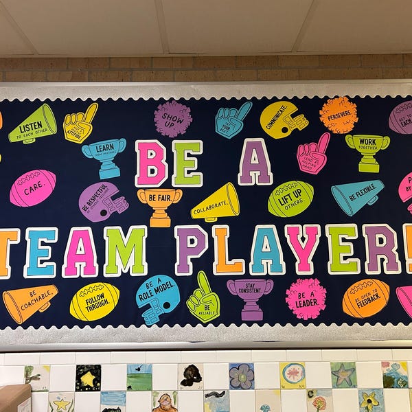 Basketball Bulletin Board Kit for March With Ways to Be a Team Player ...
