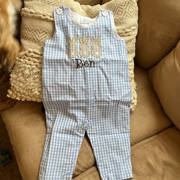 Personalized Boys Easter Outfit With Bunny Design and Name - Baby Boy ...