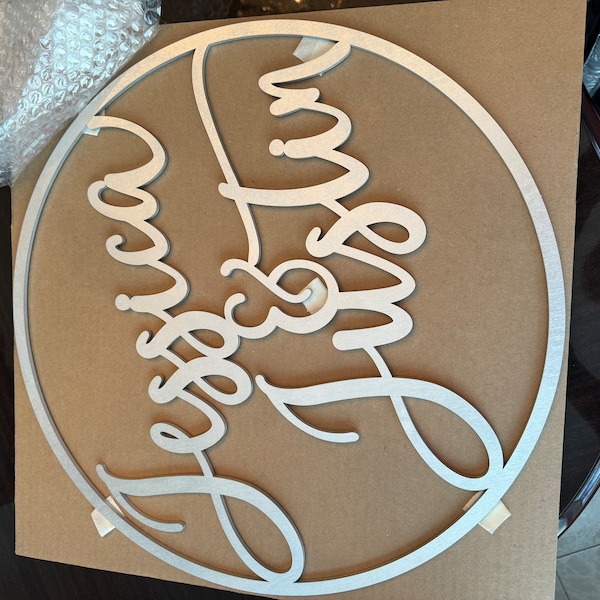 Personalized Circle Name Sign - Various Sizes, Wooden Name Sign, Custom ...