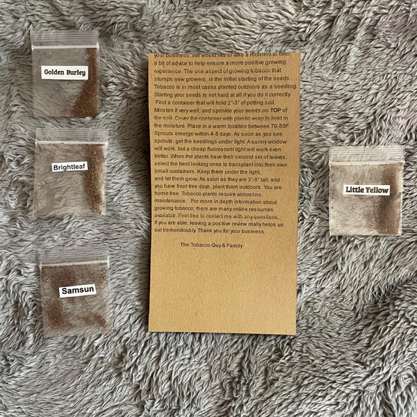 Chewing Tobacco Seed Pack- 3 Varieties for Chew & Dip 3,000+ Seeds - Etsy