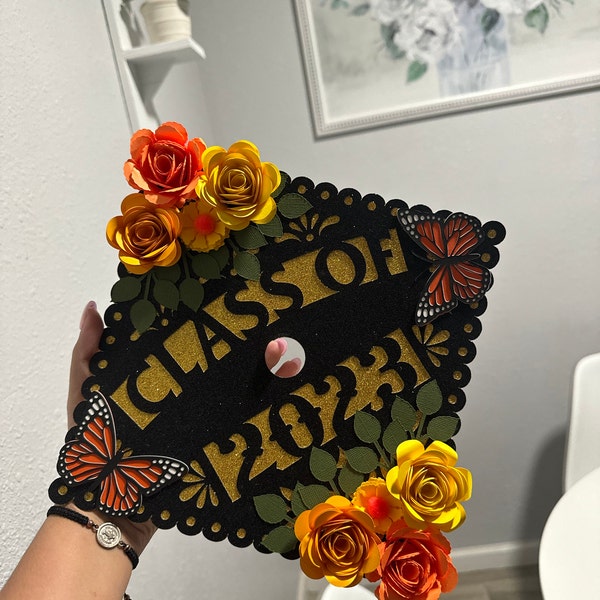 Mexican Monarca Graduation Cap Topper Personalized Grad Cap - Graduate ...