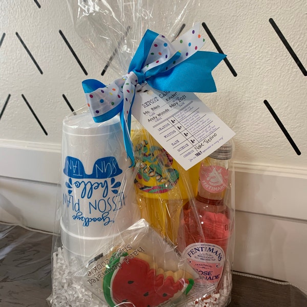 DIY Teacher Appreciation Report Card Wine Hanger Tag - Etsy