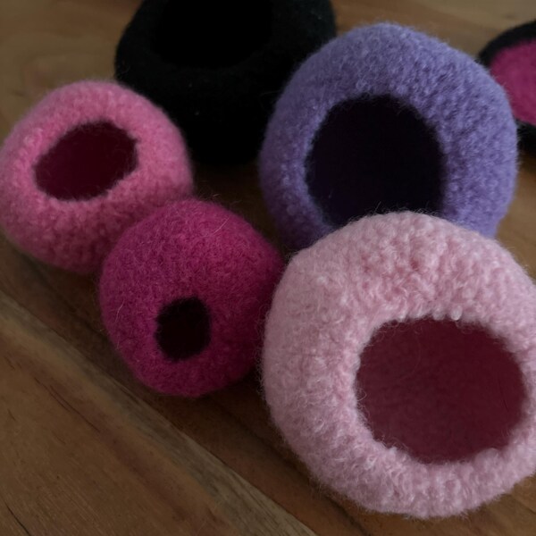 KNIT Felted Bowl PATTERN / Tutorial - Nesting Bowls - Make Five ...