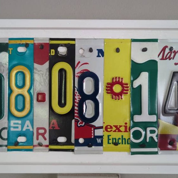 Custom Rustic Empty Wood License Plate Display Frame With Key Hooks ...