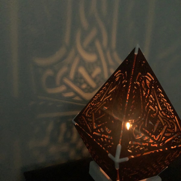 Viking Shadow Lantern Norse Thor Hammer Mjolnir Pegan Night Light - Etsy