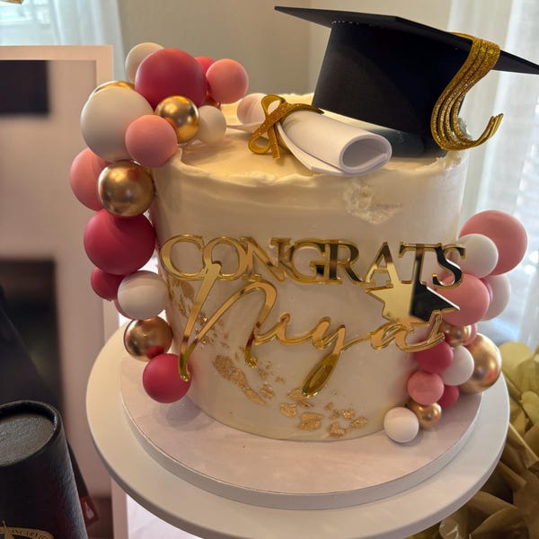 Graduation Cake Topper Class of 2025 Party Decorations, Graduation Cap ...