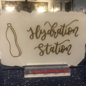 Custom Acrylic Sign / Painted Acrylic Signs / Painted Acrylic Wedding ...