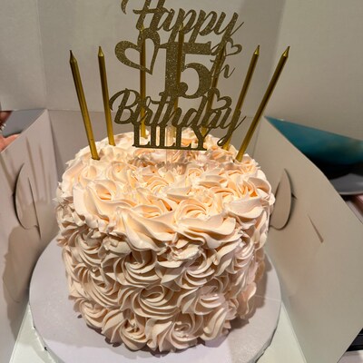 Personalized Cake Topper Custom Happy Birthday Cake Decoration With Any ...