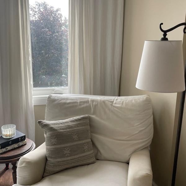 White Linen Textured Conical Lampshade Large Lamp Shade Nordic Boho ...