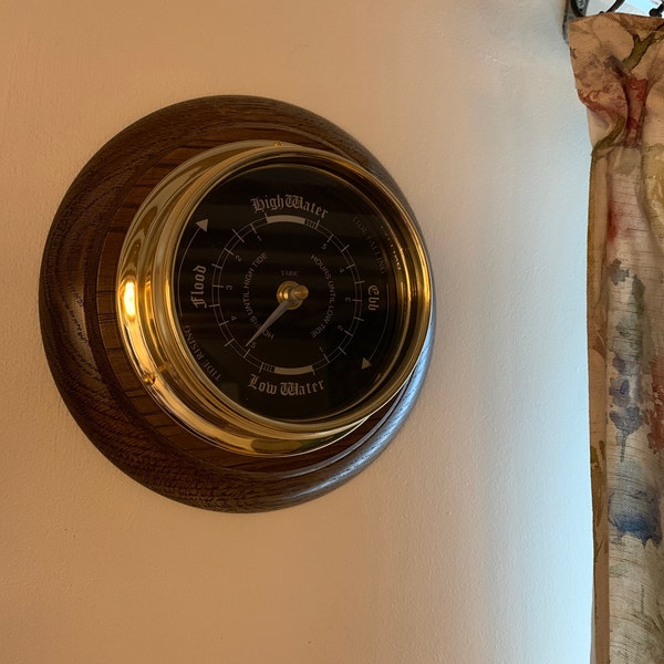 Tabic Brass Tide Clock & Barometer With Built in Hygrometer and ...