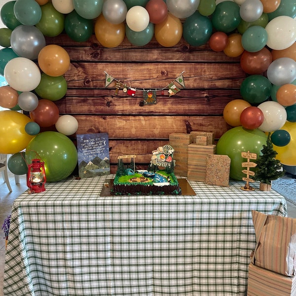 Happy Camper Birthday Party Camping Party Camping Balloon Garland Camp ...