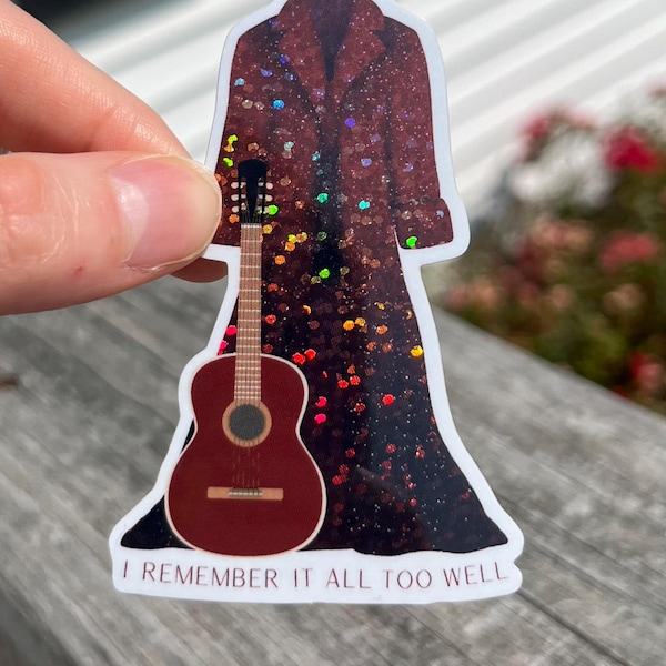 Red Glitter Coat Sticker, I Remember It All Too Well Tour Sticker - Etsy