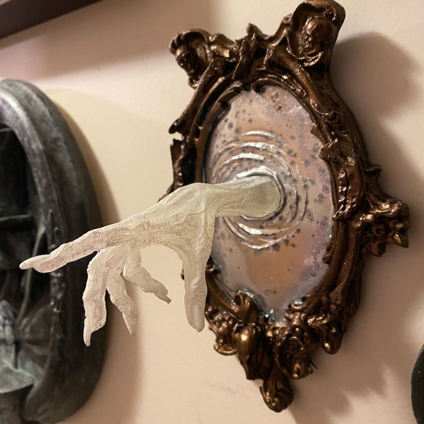 Spectral Hand Wall Plaque, White Version, Resin | Victorian Gothic ...