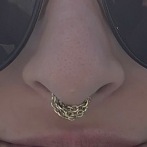 Bridge Chain, Third Eye Gem, Nose Chain, Customizable Length Piercing ...