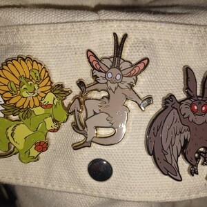Mothman Cryptid Hard Enamel Pin Gift Fun Lapel Pin Beast Fantasy - Etsy UK