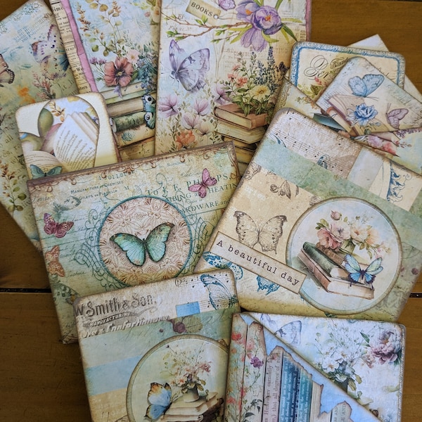 Books & Flowers Junk Journal Kit ADD-ON, Printable Craft Kit With ...
