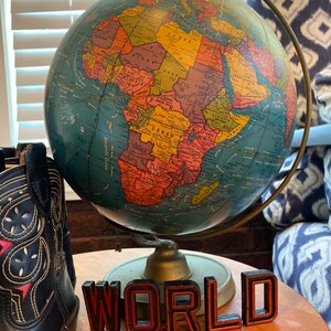 Three Red Rustic Wooden Marquee Letters HER Red Wooden - Etsy