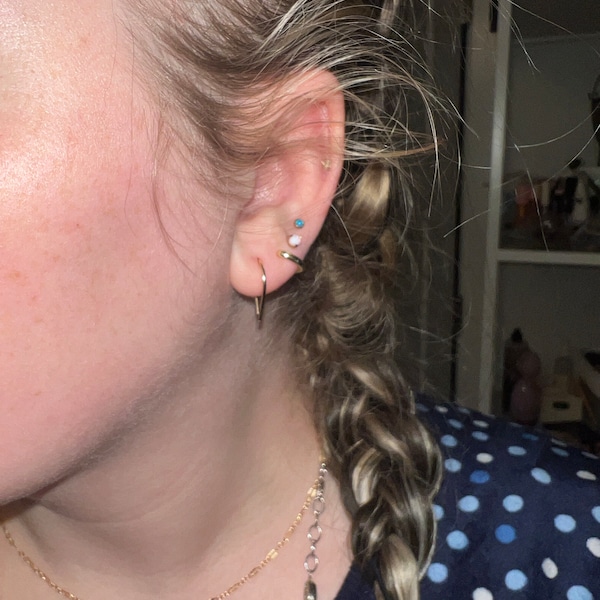Open Hoop Arc Earrings | Dainty Threader Earrings | Arch Earrings | U ...