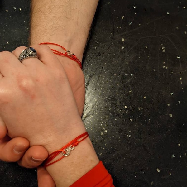 The Red String of FATE - Infinity Bracelets for Him or Her - Unisex Red ...