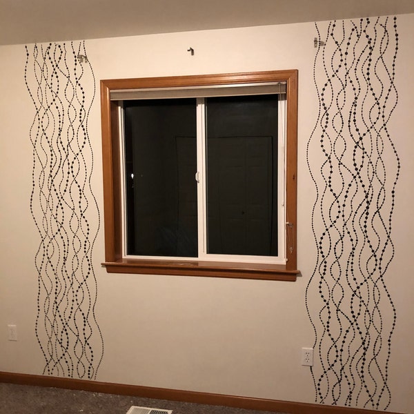 Pearls Wall Stencil - LARGE WALL STENCILS Instead of Wallpaper - Easy ...