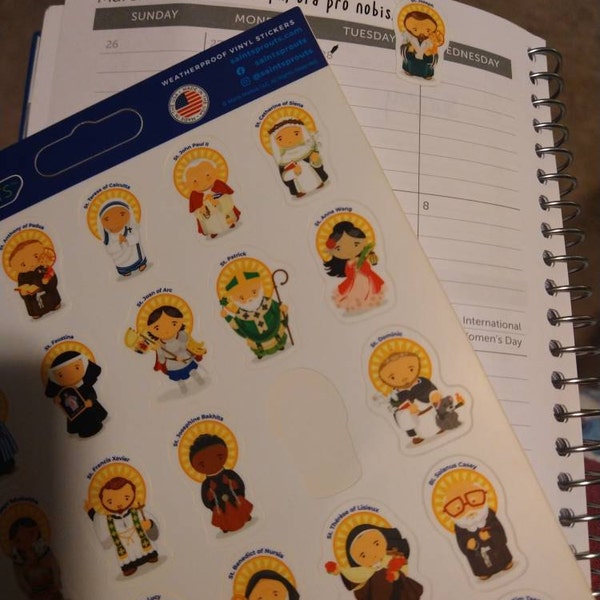 Saint Sticker Sheet Bullet Journal Stickers Planner Stickers Bible ...