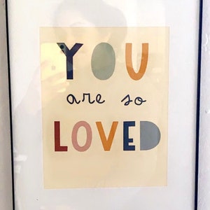 Digital Download, You Are Loved, Neutral Colors, Nursery Printable ...