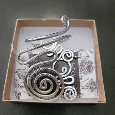 Unique Piece/wire Wrapped Jewelry/silver Aluminum Wire Scarf - Etsy
