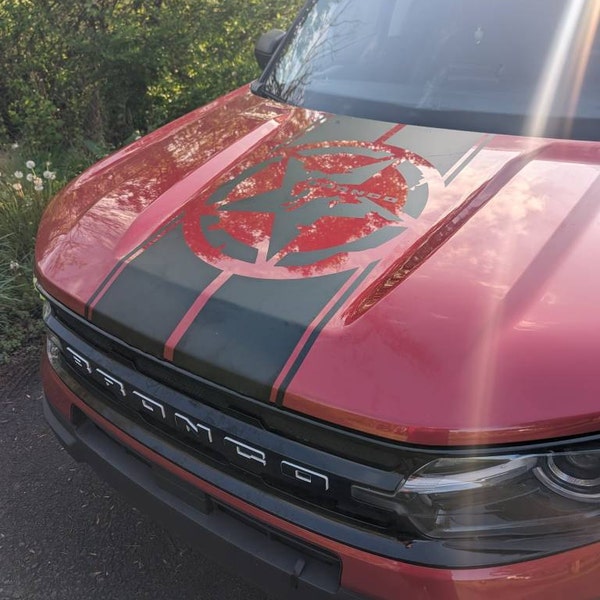 2021 Ford Bronco Sport Hood Graphic Decal MATTE BLACK - Etsy