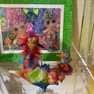Large Pufferfish Sculpture: Puffer Fish Lover Gift, Tropical Tiki Bar ...