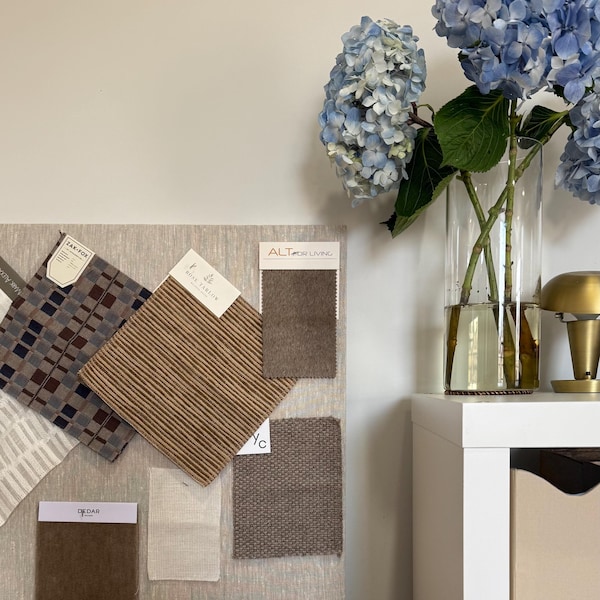 35 X 47 Modern Linen Designer Pinboard Mood Board Modern Grey Bulletin ...