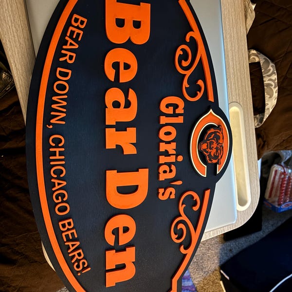 Chicago Bears Man Cave Sign - Etsy