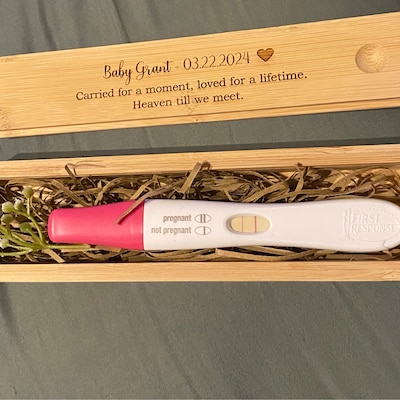 Engraved Pregnancy Announcement Box Personalised Pregnancy Test Box ...
