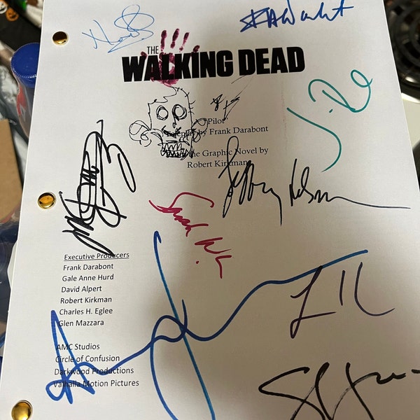Walking Dead TV Script Screenplay Autographs Signed Andrew Lincoln ...
