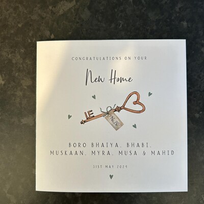 Personalised First Home Card, New Home Congratulations, First Home Card ...