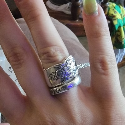 Art Deco Heather Spoon Ring Clean and Smooth Lines - Etsy